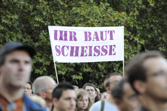 Protesters Banner Ihr Baut Scheisse German Editorial Stock Photo ...
