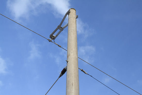 Overhead Contact Wire Railway Line Blue Editorial Stock Photo - Stock ...