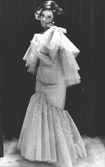 Ann Milling Modelling Star Chiffon Evening Editorial Stock Photo ...
