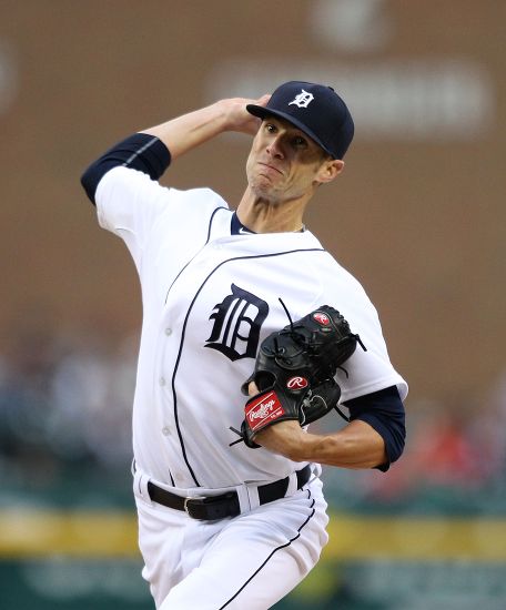 Detroit Tigers Starter Shane Greene Pitches Editorial Stock Photo ...