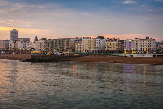 Brighton Beach Seafront Dusk Brighton Sussex Editorial Stock Photo ...