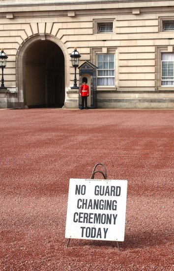 No Changing Guard Ceremony Sign Buckingham Editorial Stock Photo ...