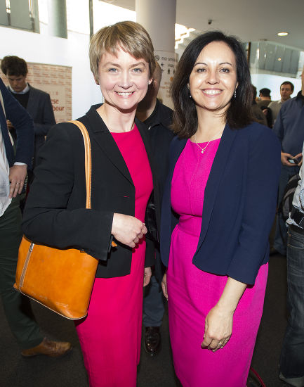 Yvette Cooper Caroline Flint Pose Photograph Editorial Stock Photo ...