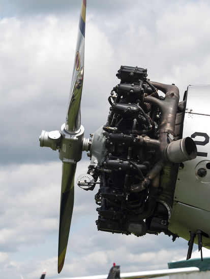 Radial Engine Propeller Stearman Biplane Editorial Stock Photo - Stock ...