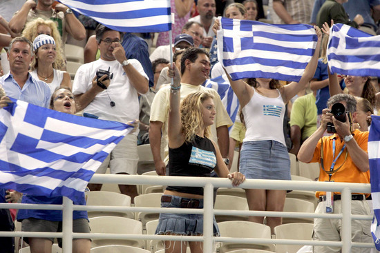 Greece Fans Editorial Stock Photo - Stock Image | Shutterstock