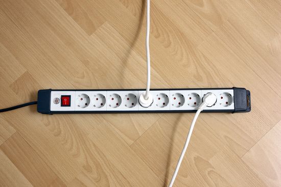 Multiple Outlet Strip Connection Multiple Electrical Editorial Stock ...