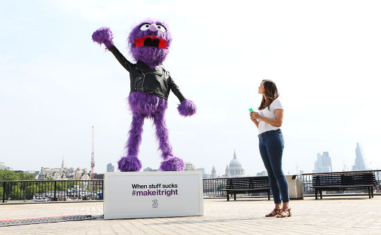 Wifi Powered Giant Furry Purple Puppet Editorial Stock Photo - Stock ...
