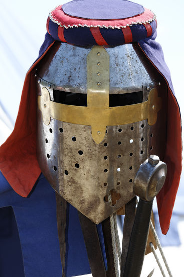 Knights Helmet Eye Slits Decorated Colourful Editorial Stock Photo ...