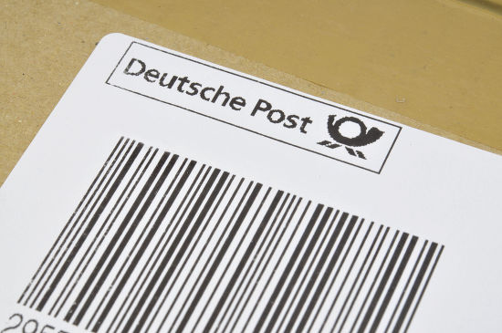 Parcel Barcode Sticker Deutsche Post German Editorial Stock Photo ...