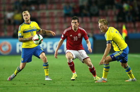 Pierre Hojbjerg Denmark John Guidetti Sweden Editorial Stock Photo ...