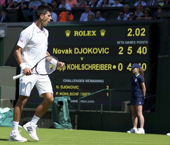 Novak Djokovic Serbia Celebrates Shot During Editorial Stock Photo ...