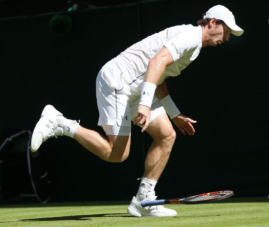 Andy Murray Drops His Racquet During Editorial Stock Photo - Stock ...