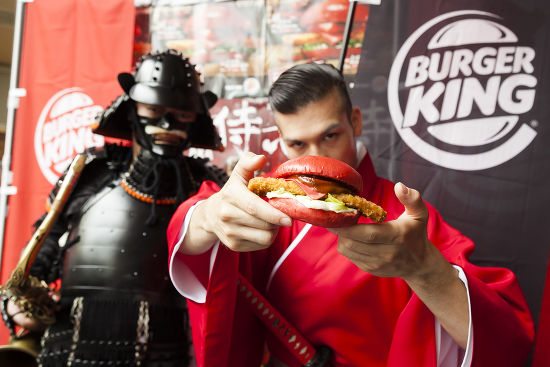 Red Samurai Chicken Burger Editorial Stock Photo - Stock Image ...