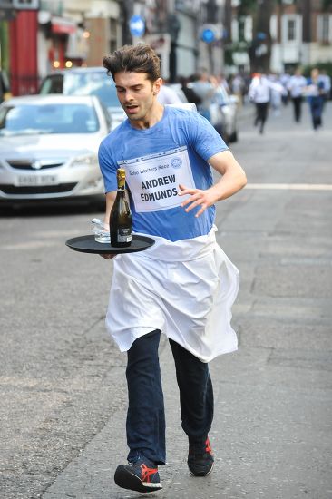 Waiters Bars Restaurants Run Race Around Editorial Stock Photo - Stock ...