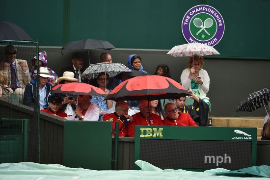 Umbrellas On Centre Court Editorial Stock Photo - Stock Image ...