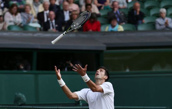 Novak Djokovic Serbia Throws His Racket Editorial Stock Photo - Stock ...