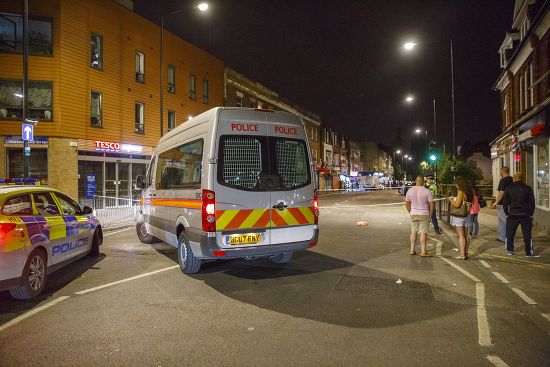 Police Officers Investigating Crime Scene On Editorial Stock Photo ...