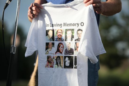 Tom Teves Holds Shirt 12 Murdered Editorial Stock Photo - Stock Image ...