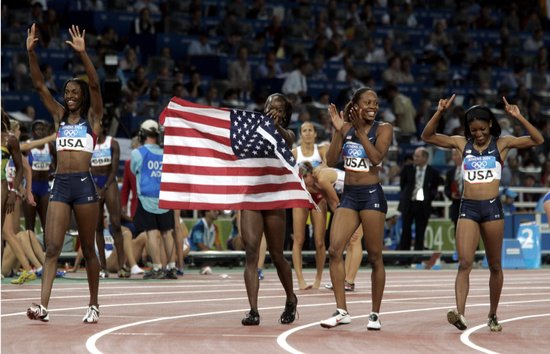 4 X 400 Metres Relay Winner Editorial Stock Photo - Stock Image ...