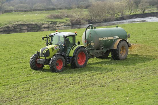 Claas Tractor Slurry Tanker Spreading Slurry Editorial Stock Photo ...