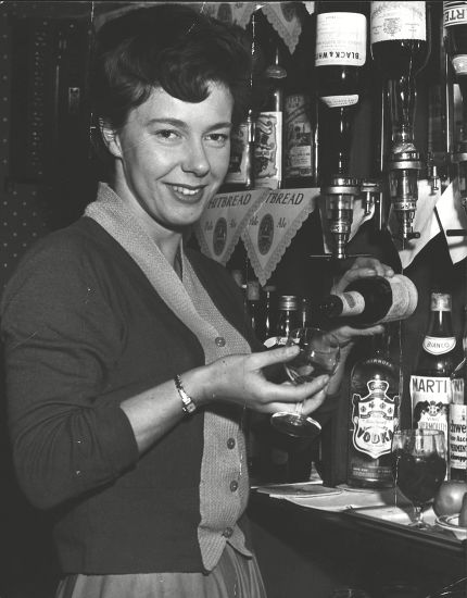 Margaret Perkins Working Barmaid Regency Hotel Editorial Stock Photo ...