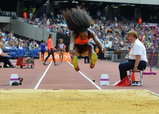 Usa Long Jumper Funmi Jimoh During Editorial Stock Photo - Stock Image ...