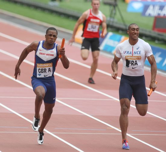 Mens 4x100m Relay Gb Winners Editorial Stock Photo - Stock Image ...