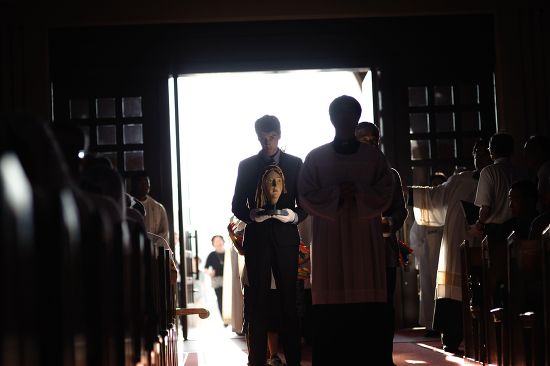 Mass Torch Parade Organized Urakami Cathedral Editorial Stock Photo ...