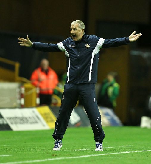 Terry Butcher Manager Newport County Reacts Editorial Stock Photo ...