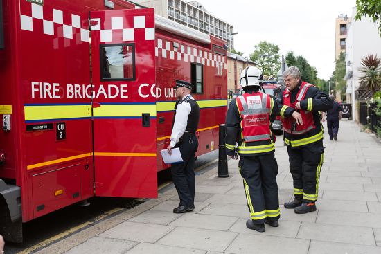 Emergency Services Outside Fire Brigade Command Editorial Stock Photo ...