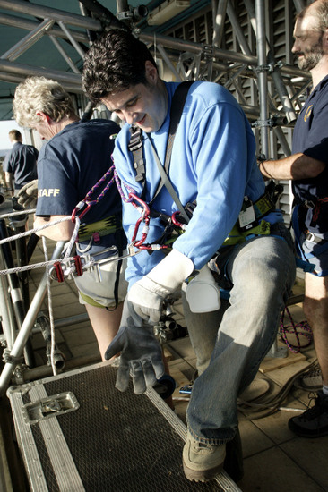 Steve Truglia Preparing Abseil Centre Point Editorial Stock Photo ...
