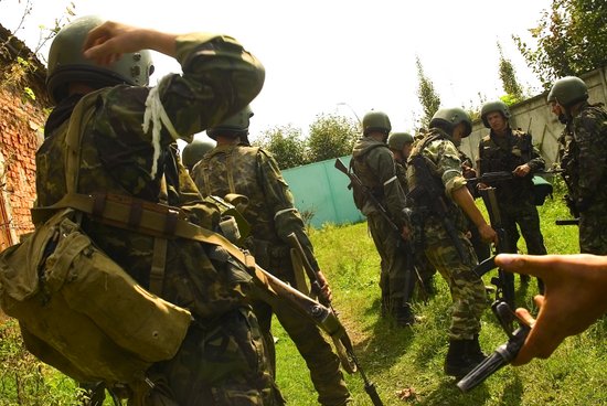 Spetsnaz Fighters Getting Ready Storm School Editorial Stock Photo ...