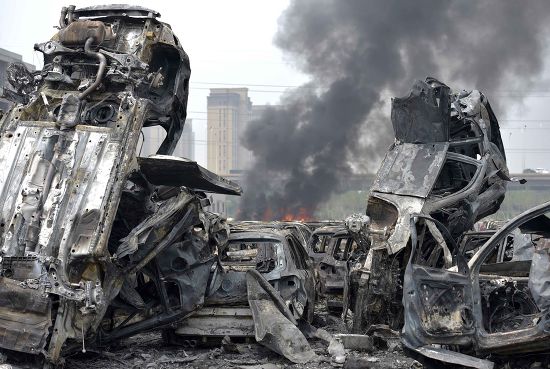 Damaged Cars Explode Trigger New Blasts Editorial Stock Photo - Stock ...