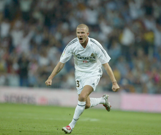 David Beckham Celebrating Scoring Goal Editorial Stock Photo - Stock ...