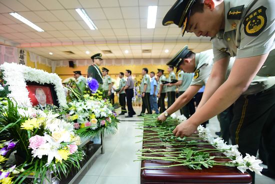 Firefighters Present White Flowers During Farewell Editorial Stock ...