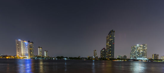 Skyline River Mae Nam Chao Phraya Editorial Stock Photo - Stock Image ...