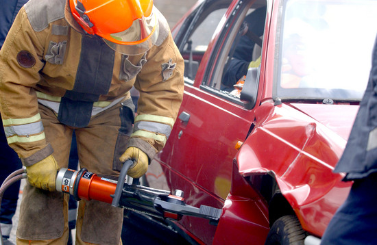 Fire Fighters Using Car Cutting Equipment Editorial Stock Photo - Stock ...