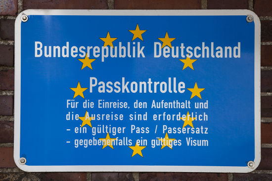 German Border Sign Federal Republic Germany Editorial Stock Photo ...