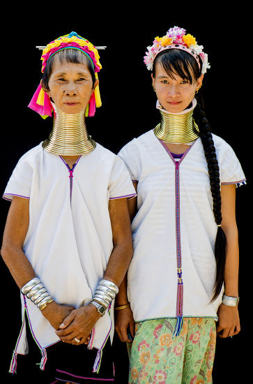 Model Released Two Kayan Hill Tribe Editorial Stock Photo - Stock Image ...