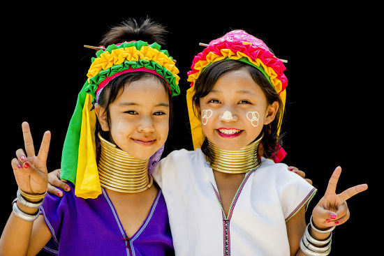 Model Released Two Kayan Hill Tribe Editorial Stock Photo - Stock Image ...