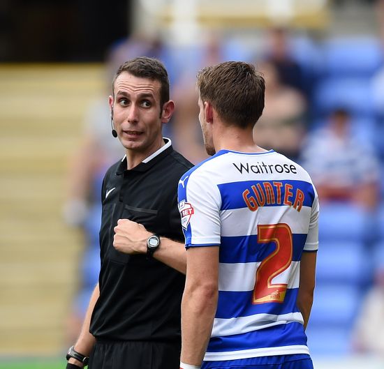 Referee David Coote Talks Chris Gunter Editorial Stock Photo - Stock ...