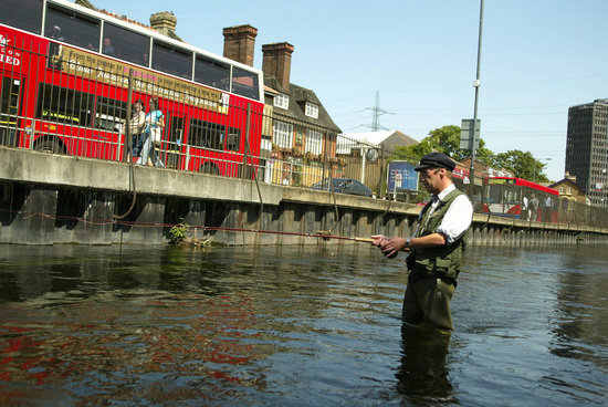 Trout Fishing On River Wandle London Editorial Stock Photo - Stock ...