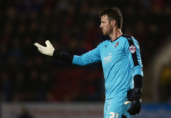 Rotherham United Goalkeeper Adam Collin During Editorial Stock Photo ...