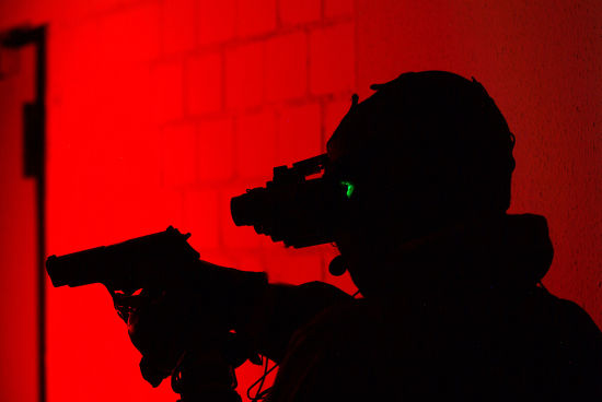Nightvision Equipment Swat Team Exercises Northrhine Editorial Stock ...