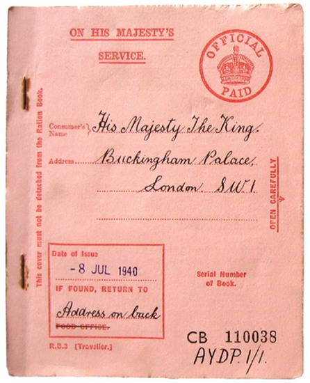 Rare Royal Ration Books Issued King Editorial Stock Photo - Stock Image ...