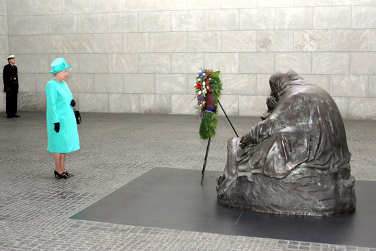 Queen Elizabeth Ii Stands Respect After Editorial Stock Photo - Stock ...
