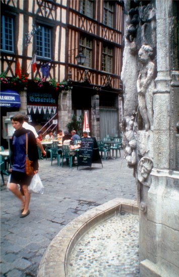 Fountain On Cathedral Facade Rouen France Editorial Stock Photo - Stock ...