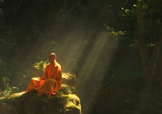 Monks Chanyuan Temple Tianmu Mountains Sit Editorial Stock Photo ...