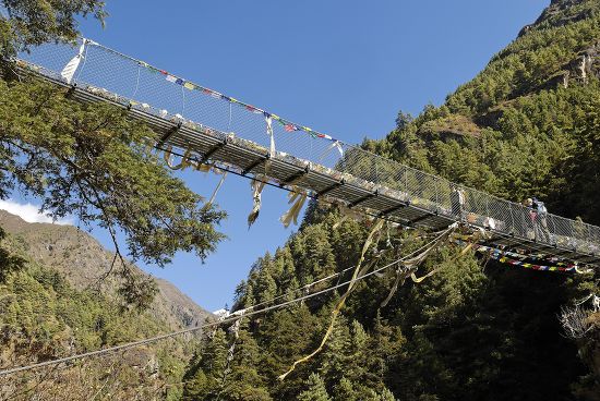 Suspension Bridge Made Steel Hillary Bridge Editorial Stock Photo ...