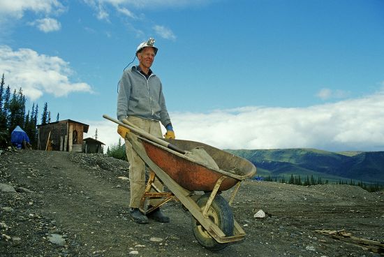 Model Released Prospector Wheelbarrow Pick Shovel Editorial Stock Photo ...